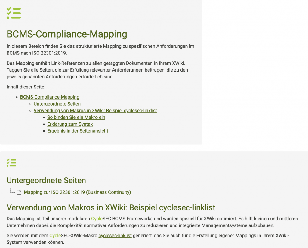 ISO 22301:BCMS-Compliance-Mapping von CycleSEC